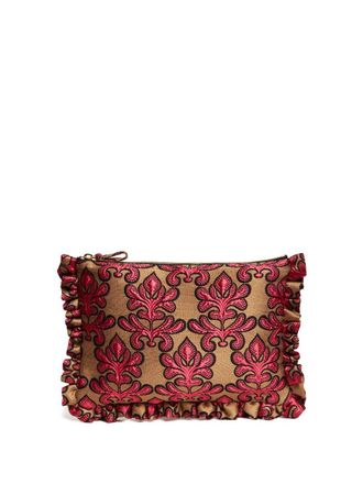 La DoubleJ pochette à motif en jacquard - Rose