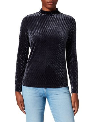 Taifun Damen T-shirt 1/1 mouw T Shirt, Obsidian, 34 EU