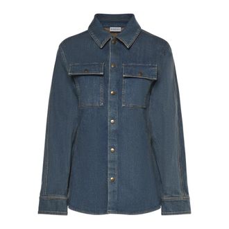 Burberry Dakota LS CHK PR - - Blouses & Shirts - Damen - Blau - XS