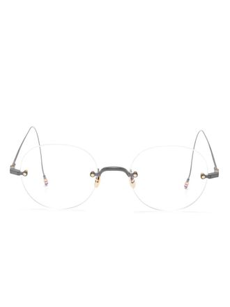 Thom Browne lunettes de vue à monture ronde - Blanc