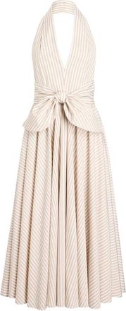 Patou Femme, Robes, Beige, Taille: 38 FR Robe Midi Col Halter