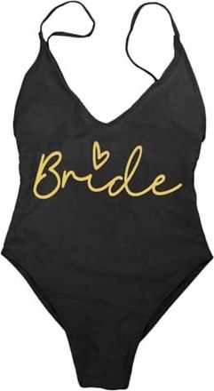 Generic Maillot de bain une pi&egrave;ce avec lettres imprim&eacute;es pour enterrement de vie de jeune fille, maillot de bain pour femme, maillot de bain pour femme, plage