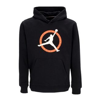 Nike Jordan Schwarzer Graphic Fleece Hoodie Langarm - - Sport - Herren - Schwarzk - XL