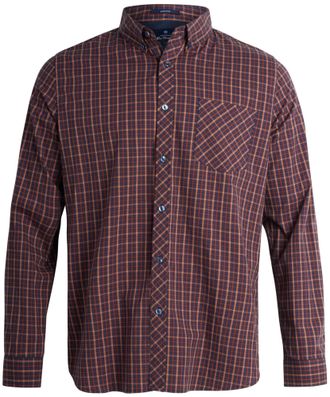 Ben Sherman Herren Button-Down-Shirt, Normale Passform, langärmelig, Button-Down-Shirt, lässiges Hemd für Männer (Größe S-XL), Marin, Klein