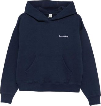 Sporty & Rich Logo-embroidered Pouch-pocket Hoodie