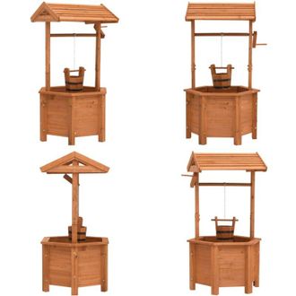 vidaXL Jardini&egrave;re &agrave; puits &agrave; souhait de jardin 40x40x84cm Bois de sapin - jardini&egrave;re &agrave; puits &agrave; souhait - jardini&egrave;re en bois - Home & Living