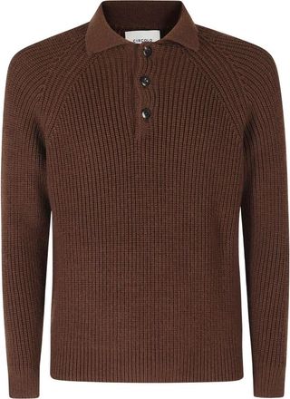 Circolo 1901 Polo aus feiner Merinowolle - - Tops - Herren - Braun - XL