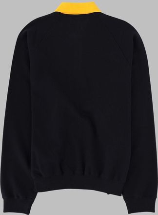 Versace Polo-Collar Cotton Sweatshirt - Blue