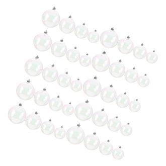 Cabilock 40 St&uuml;ck Schillernde Weihnachtskugeln Kunststoff Bef&uuml;llbar Transparent 3-6cm Festliche Baumdekoration F&uuml;r Weihnachten Hochzeit Geburtstag