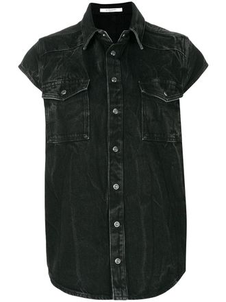 Givenchy chemise en jean à manches rondes - Noir