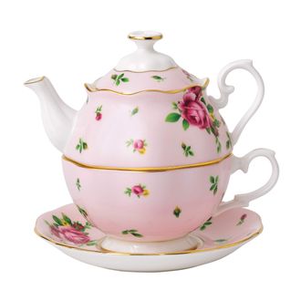 Royal Albert Teekanne mit einer Teetasse, Tee für eine Peron, 0,49 l
