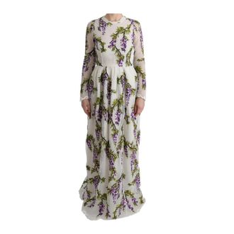 Dolce & Gabbana Blumenbesticktes Maxikleid - - Dresses - Damen - Mehrfarbig - S