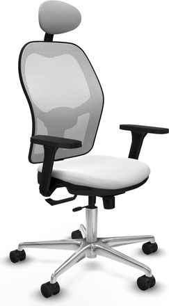 Piqueras y Crespo Ergonomischer B&uuml;rostuhl mit 3D-Armen, h&ouml;henverstellbare Lendenwirbelst&uuml;tze und festes Kopfteil, ausgestattet mit Syncro/Traslack und eingespritztem Sc