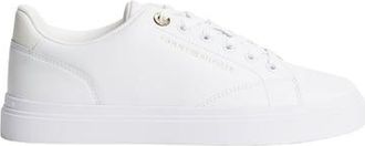 Tommy Hilfiger Baskets unies &agrave; logo brod&eacute; en cuir