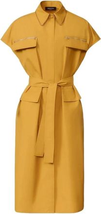 Fabiana Filippi Femme, Robes, Jaune, Taille: 42 FR Cotton Dress