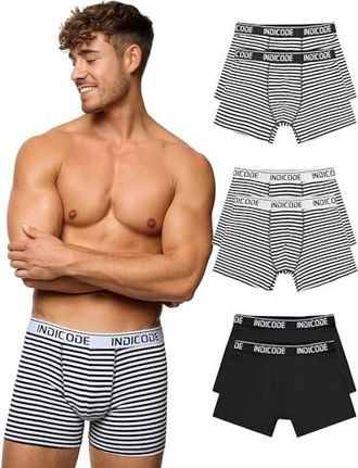 Indicode Hommes INMilano Boxer Shorts | Lot de 6 Boxers Black Mix XXL