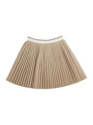 Maison Margiela Girls Pleated Skirt Beige Viscose