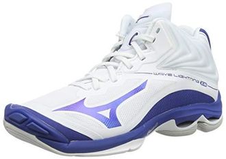 Mizuno Shoe Wave Lightning Z Mid T: 12 - Color: White/10249C/TrueBlue
