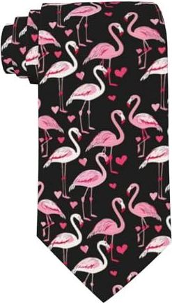Generic Coeurs De Flamant Roses Cravates Hommes Classique Cravates Polyvalente Cravatte Pour Scolaires Mariage Bureau