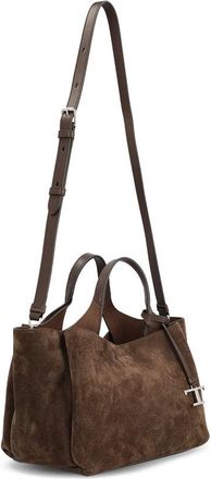 Tod's Calf Suede Tote Bag - Brown