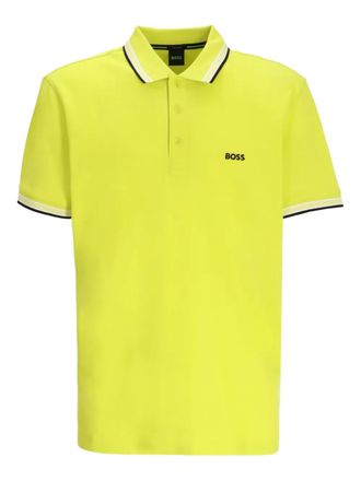 BOSS polo à bords contrastants - Jaune
