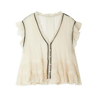 Mes Demoiselles... Femme, Blouses et Chemises, Blanc, Taille: 34 FR Bolly Top