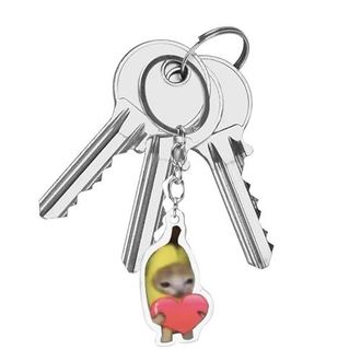 Generic Porte-cl&eacute;s chat | Sons de pleurs mignons faisant des porte-cl&eacute;s - Cha&icirc;ne de t&eacute;l&eacute;phone portable acrylique 2D cr&eacute;ative dr&ocirc;le avec lani&egrave;re pour portefeui