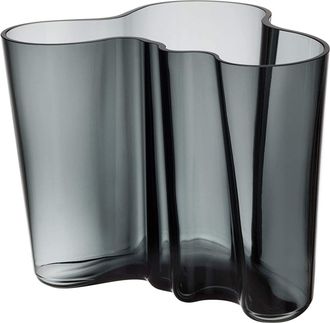 iittala Vase Aalto 160 mm Grau aus Glas