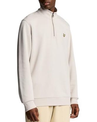 Lyle & Scott Premium Troyer Sweat-Shirt pour Homme 100% Coton avec Demi-Fermeture &eacute;clair au Design Basique XS &agrave; XXL, W870 Cove, L