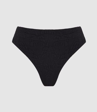 Farm Rio Bas de Maillot Black Palm Trees