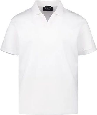 Strellson Herren Polo-Shirt wei&szlig; Baumwoll-Jersey