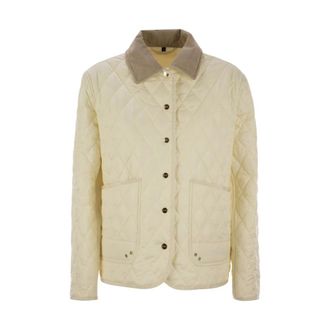 Fay Femme, Vestes, Blanc, Taille: 44 FR Veste Chemise en Nylon Matelass&eacute; Losanges