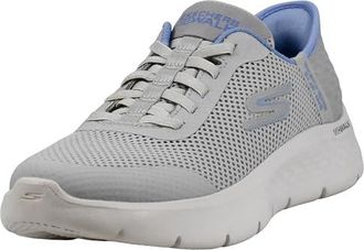 Skechers Baskets Go Walk Flex mains libres pour femme, Gris/bleu clair, 9.5 Wide
