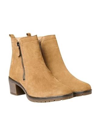 Pediconfort Boots largeur confort cuir velours - FEMME - Taille : 41 - Couleur : Camel