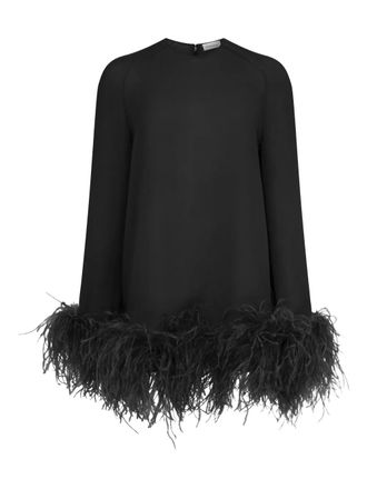 16Arlington robe courte Hodi à détails de plumes - Noir