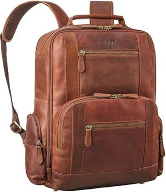 STILORD Tatum XL Grand Sac a Dos Ordi Portable 16 Pouces Cuir Vintage Sac à Dos Homme Respirant pour Valise Voyager Travail École Cabine, Couleur:Cognac Marro