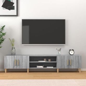 vidaXL Vidaxl - Meuble tv sonoma gris 180x31,5x40 cm bois ding&eacute;nierie
