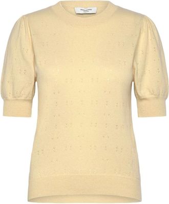 Rosemunde Femme, Pulls, Jaune, Taille: 44 FR Tricot &agrave; col rond