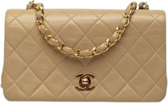 Chanel Sac bandouli&egrave;re vintage doccasion - Femme - Pre-owned - Beige - Taille: ONE Size