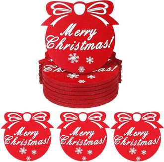 Pretyzoom 12er-Pack Weihnachtsuntersetzer f&uuml;r Tassen Tassen und Becher f&uuml;r Eine Festliche Tischdekoration