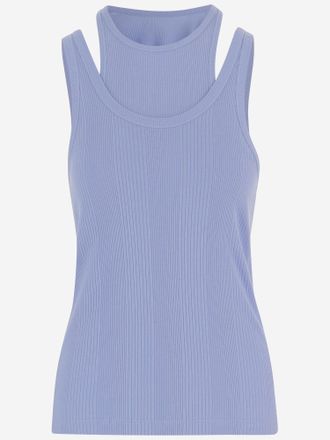 ARMARIUM Womens Tank Top Light Blue Cotton