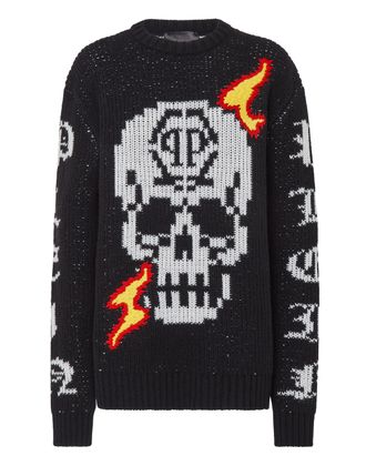 Philipp Plein Rundhalspullover Skull