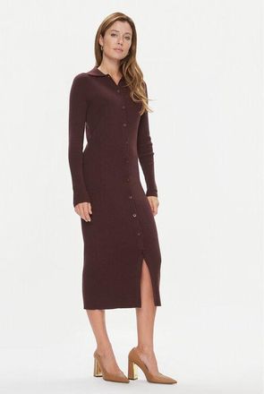 Calvin Klein Strickkleid K20K206021 Dunkelrot Regular Fit