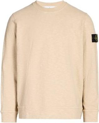 Stone Island Rechte Baumwoll -Sweatshirt - Beige