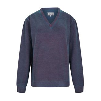 Maison Margiela Femme, Pulls, Multicolore, Taille: 40 FR Virgin Wool V-Neck Sweater