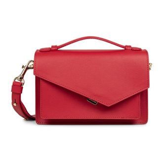 Lancaster Elegante Klapphandtasche mit Verschluss - Zo&eacute; 480-011 Rot - - Bags - Damen - Rot - ONE SIZE