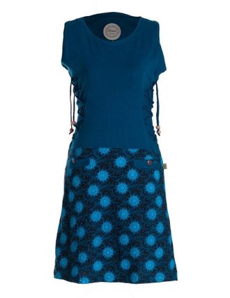 vishes Minikleid Damen Sommerkleid armlos-es Blumen-Kleid Tunika-Kleid T-Shirtkleid Boho, Goa, Guru Style