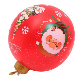 DOITOOL Aufblasbare Weihnachtskugel aus Leichtem PVC Gro&szlig;e Outdoor Gartendekoration Vielseitiger Weihnachtsball f&uuml;r Innen und Au&szlig;en