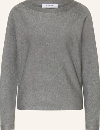 Comma Comma Pullover Mit Glitzergarn grau
