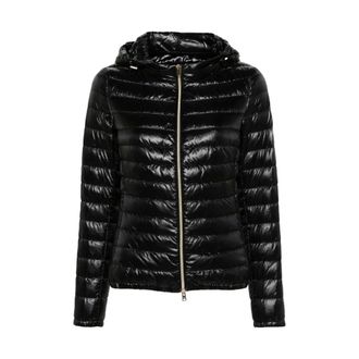 Herno Femme, Vestes, Noir, Taille: 40 FR Veste Rembourr&eacute;e Matelass&eacute;e avec Capuche Amovible